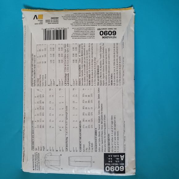 Simplicity | Other | Used Simplicity New Look Sewing Pattern 690 Child ...